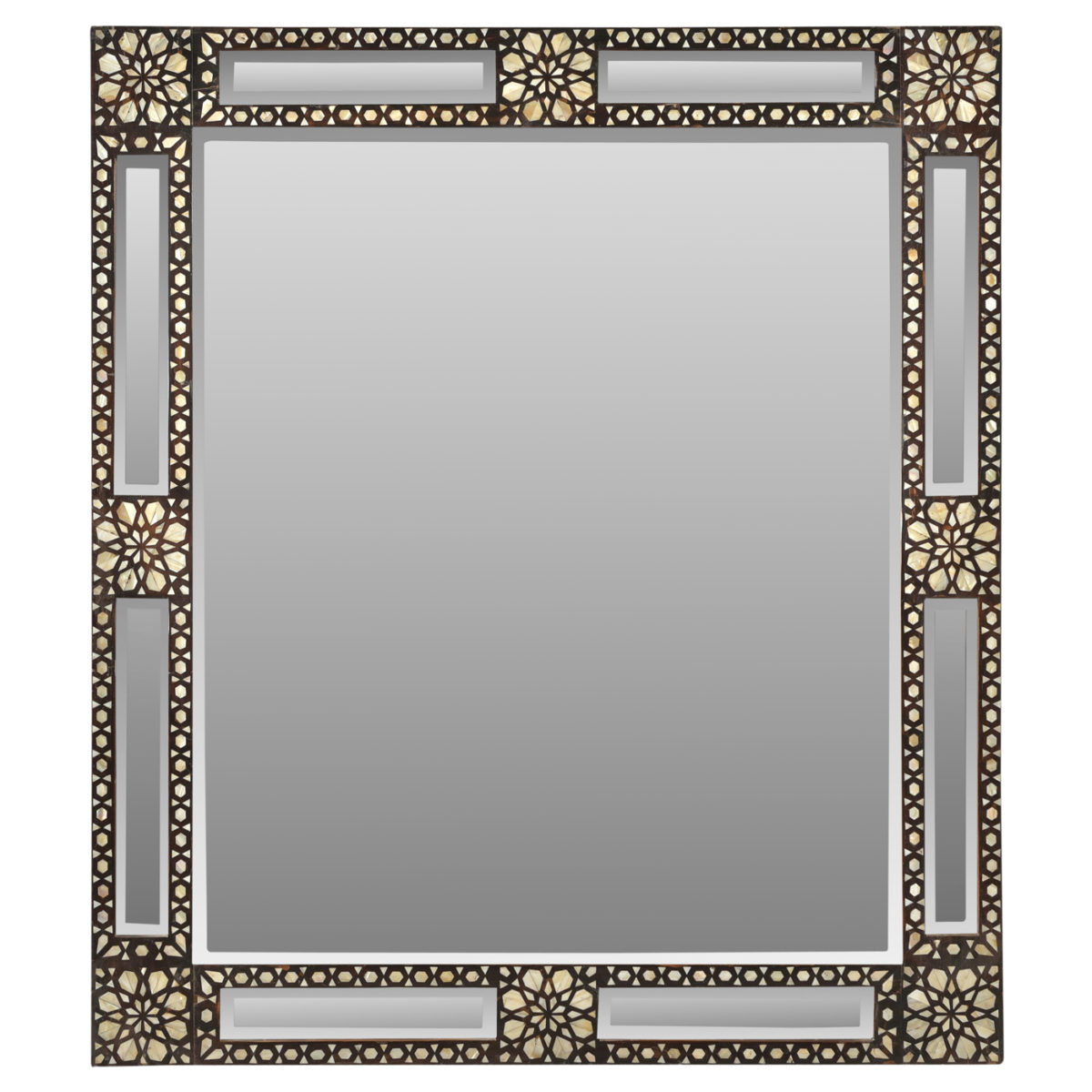 Floral Pearl Inlay Mirror: Mother of Pearl Inlay Mirror