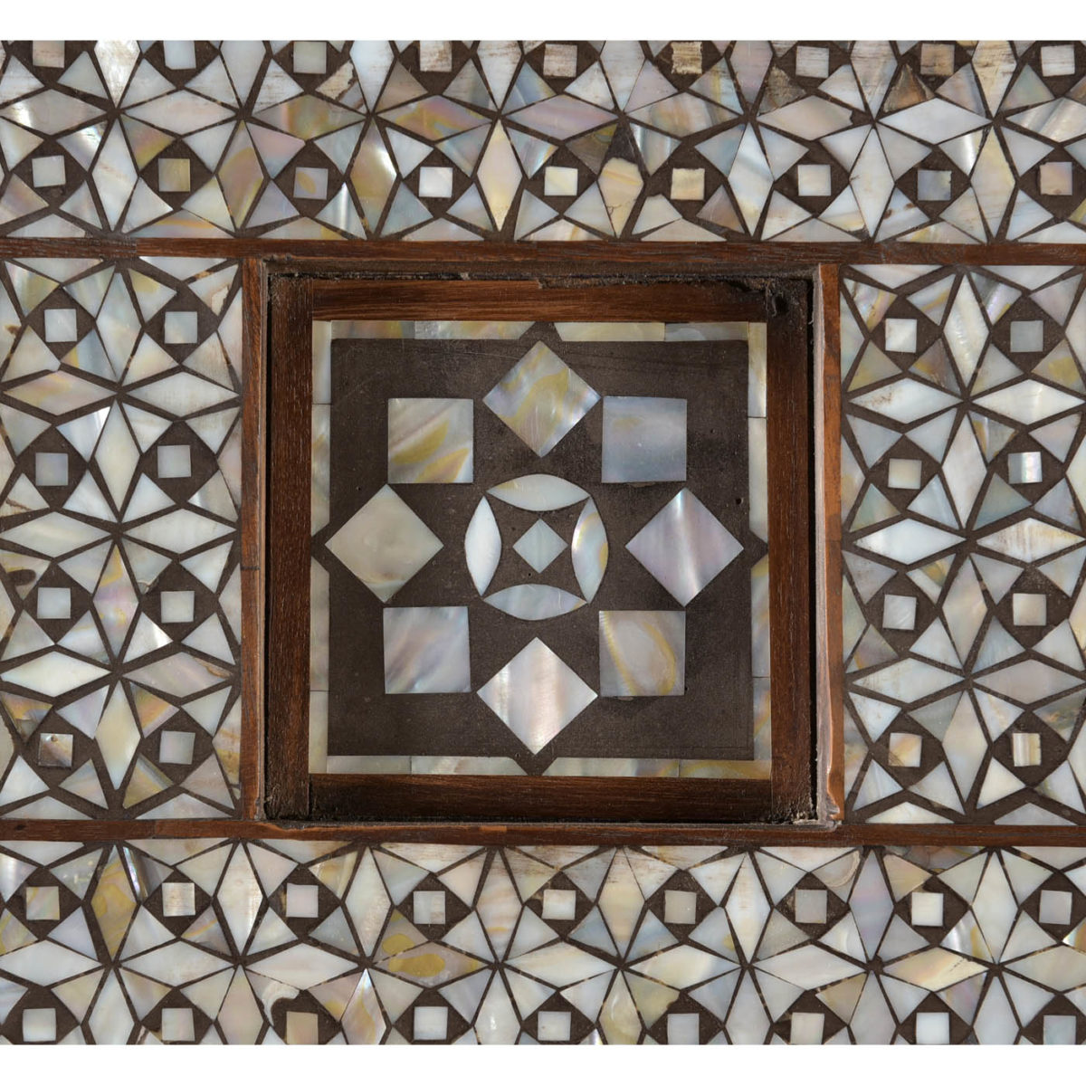 Islamic-style Mother of Pearl Mirror, Small: Hand-carved Mirror