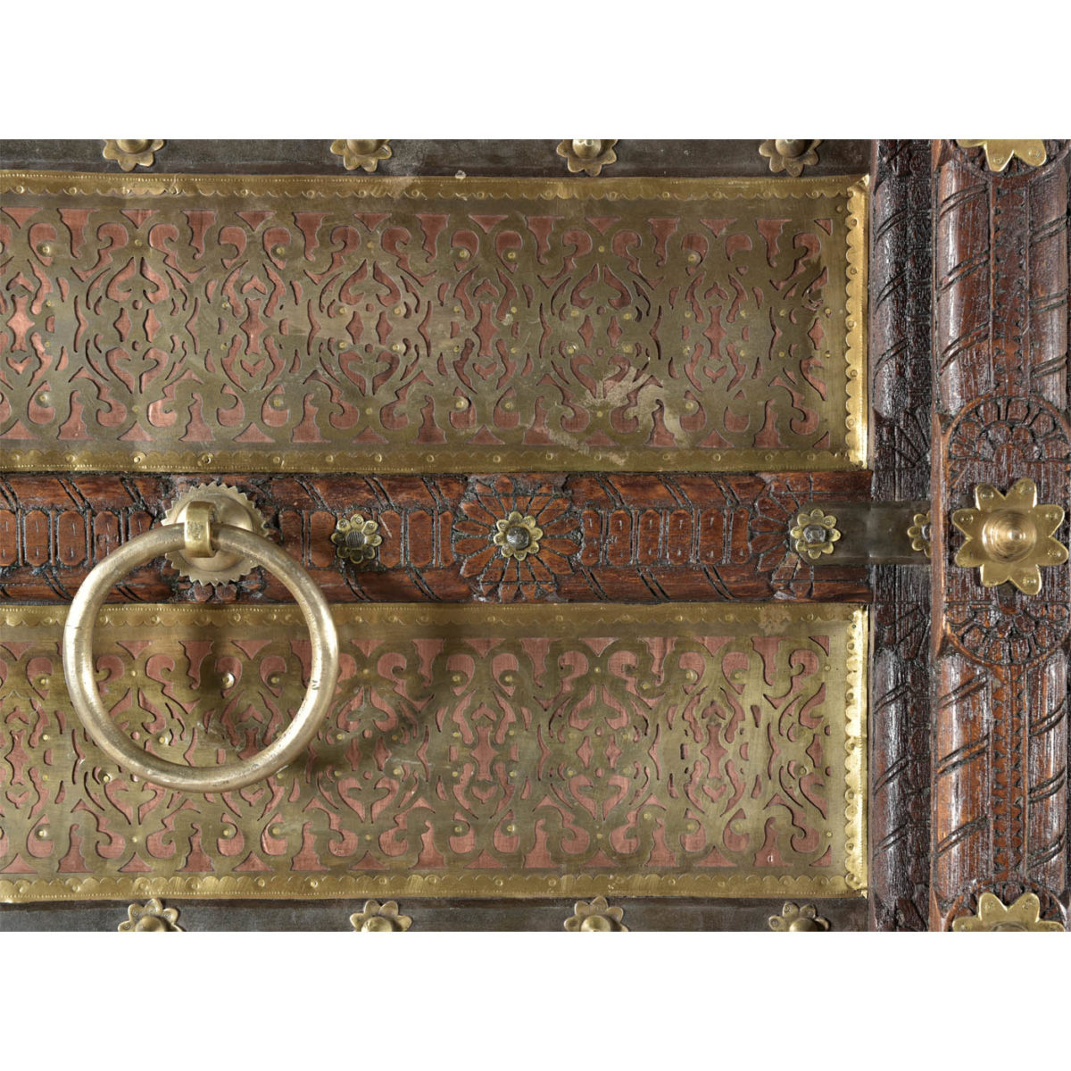 Antique Teak Brass and Copper Door | Front Entry Door