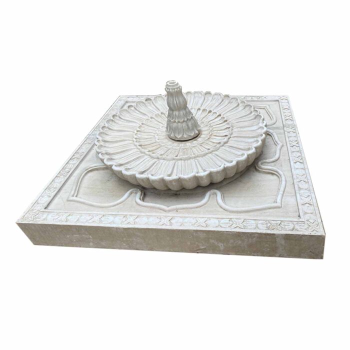 Marble Lotus Fountain | Marble Garden Fountain | Courtyard Fountain