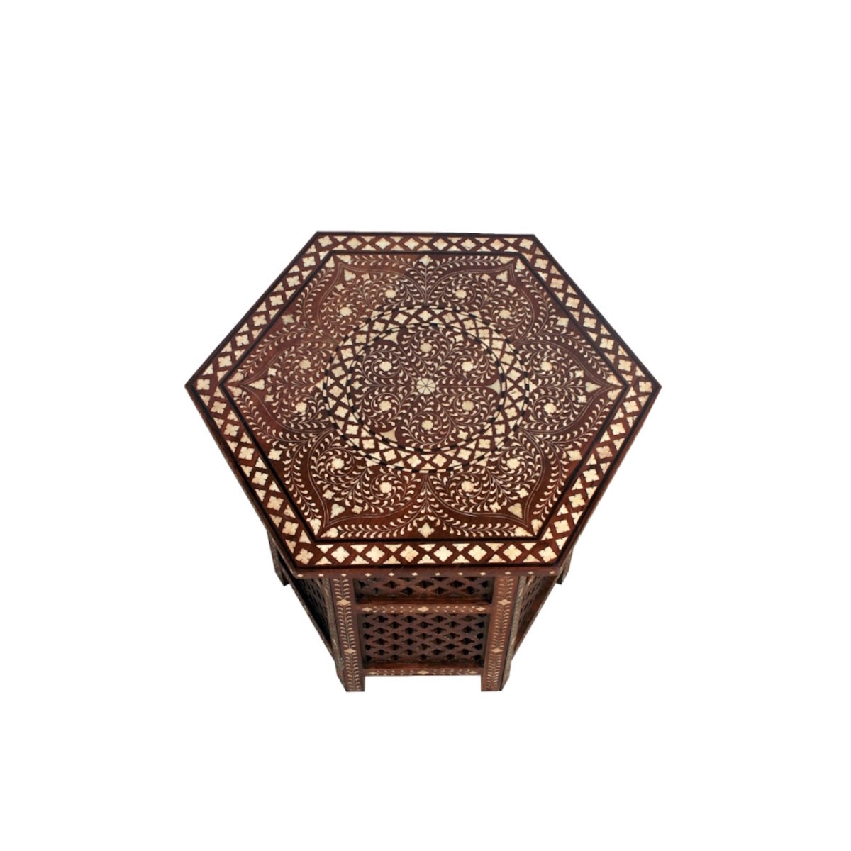 Bone Inlay Moroccan Table Large: Moroccan-style Table