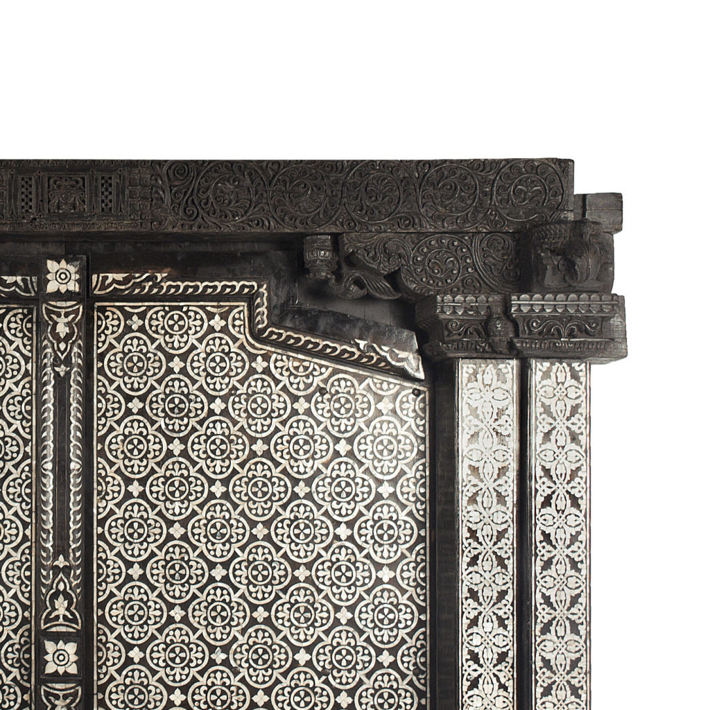 Mother of Pearl Carved Beam Door: Architecture by AOI Home