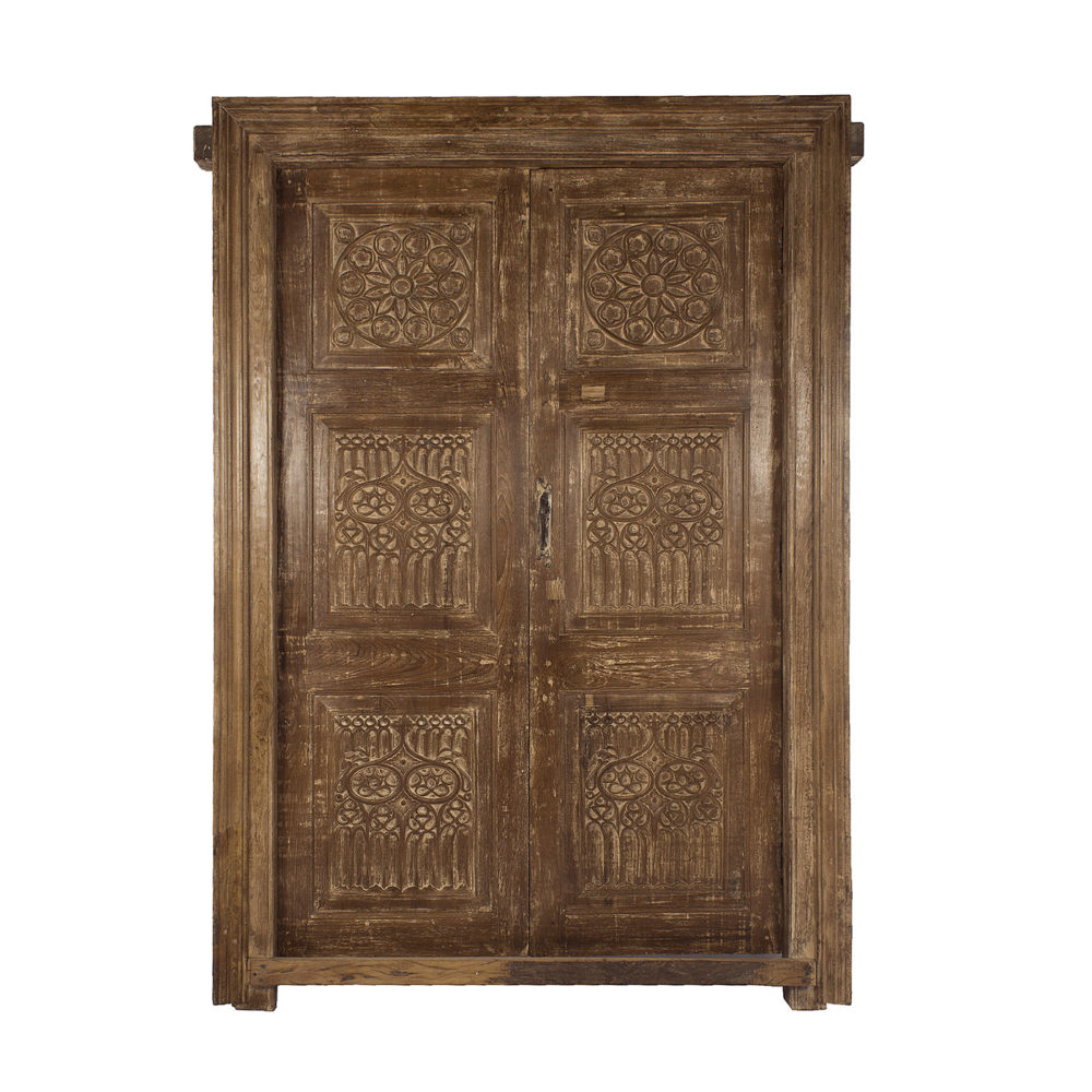 Rajasthani Vishnu Temple Door: Rare Antiques by AOI Home