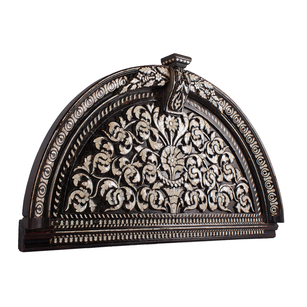 Acrylic Inlay Table: Mother of Pearl Table with Acrylic Legs