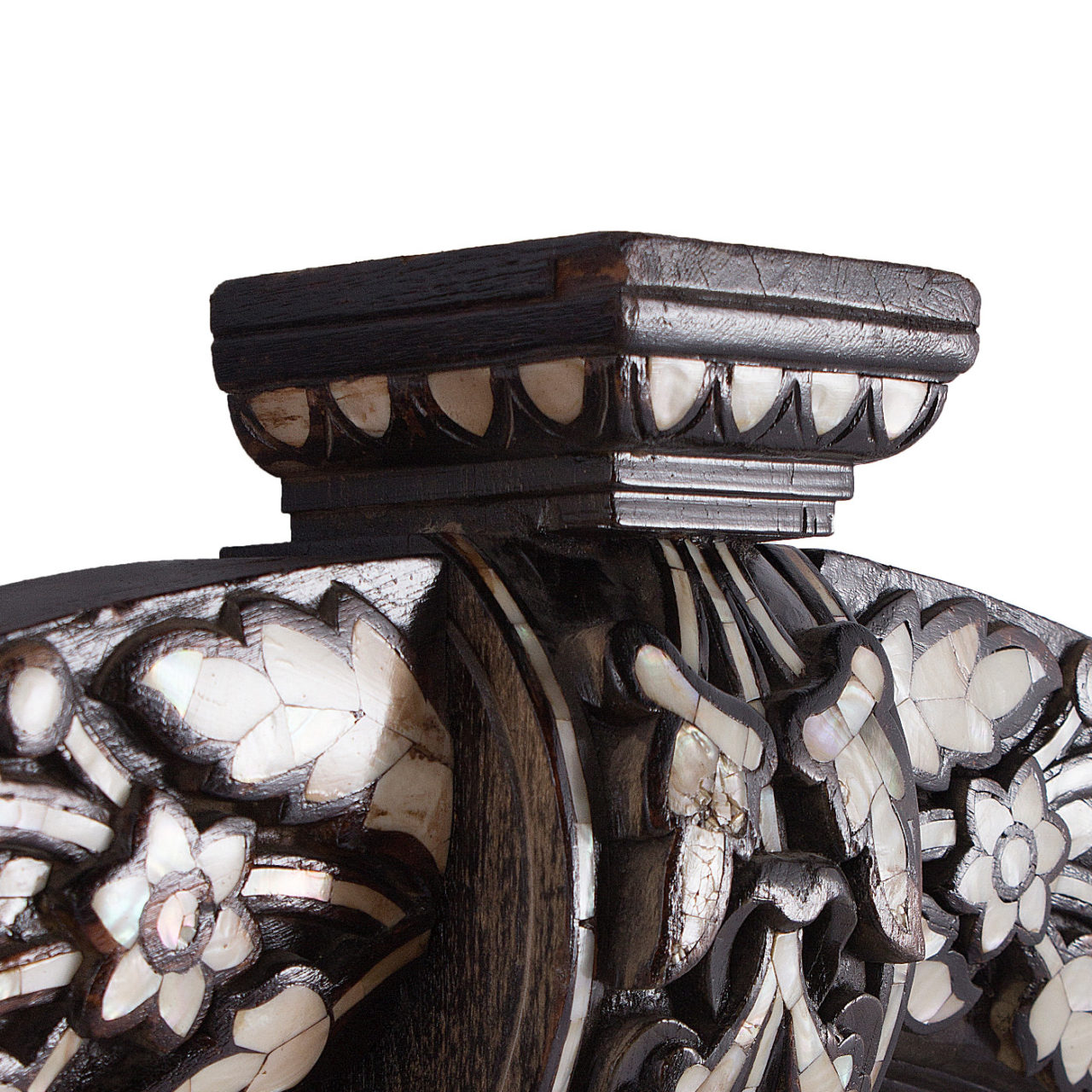 Acrylic Inlay Table: Mother of Pearl Table with Acrylic Legs