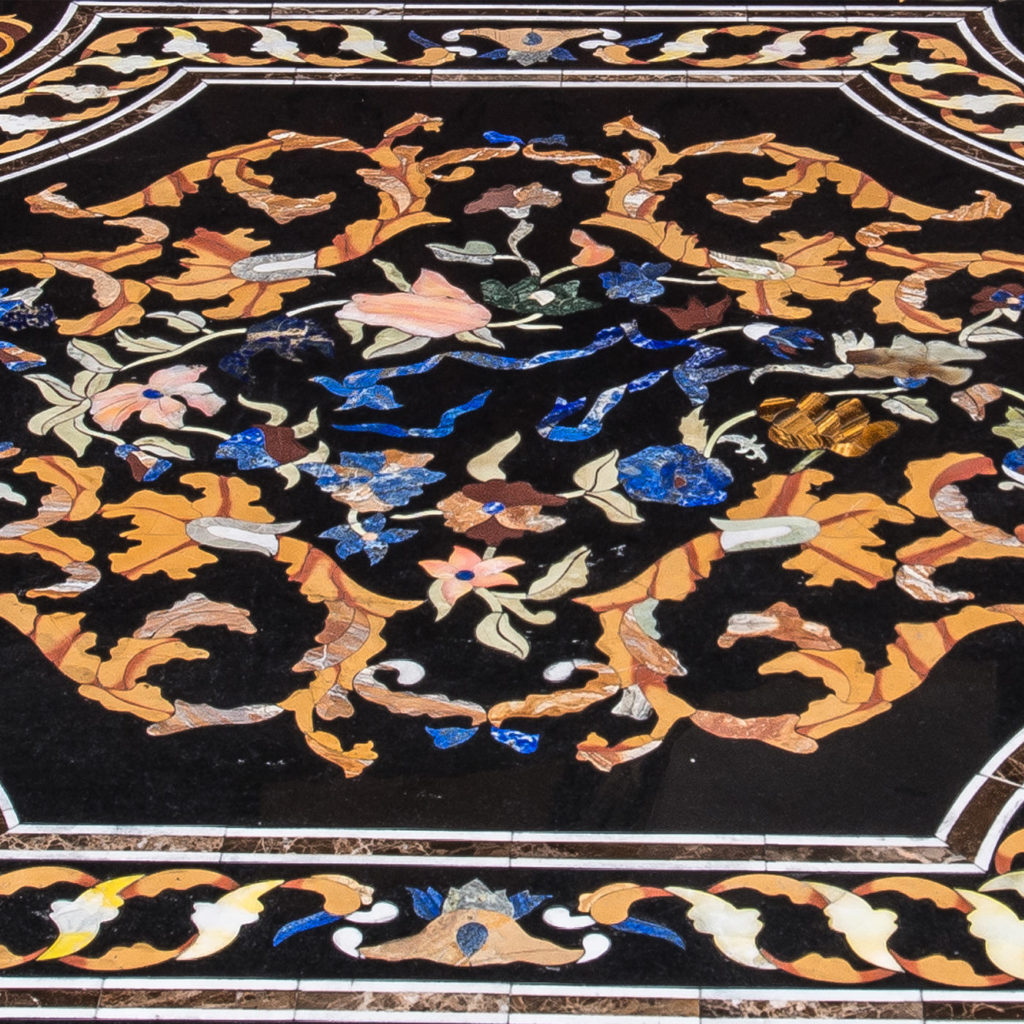 Acrylic Inlay Table: Mother of Pearl Table with Acrylic Legs