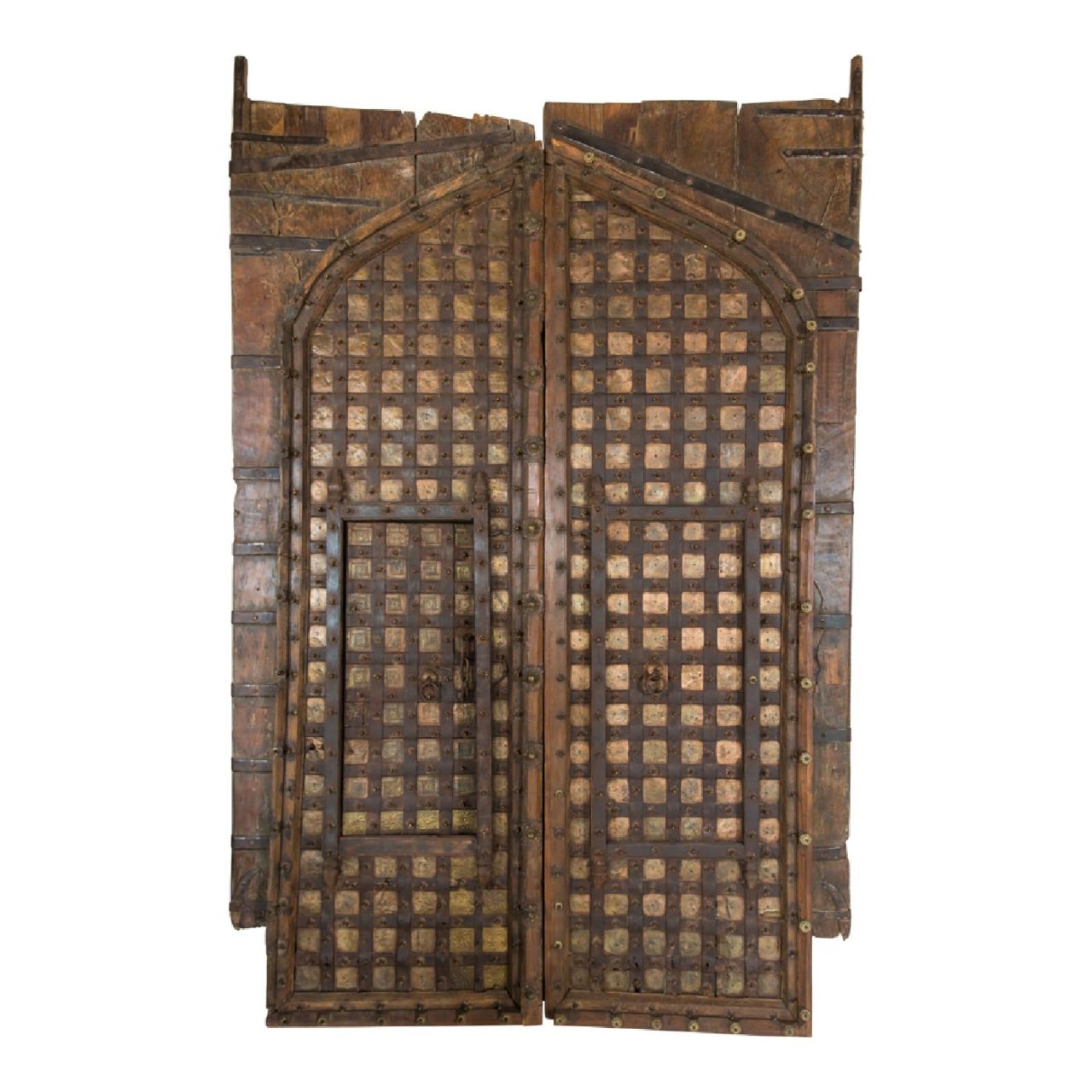 Antique Fort Gate: Antique Door with Metalwork Details