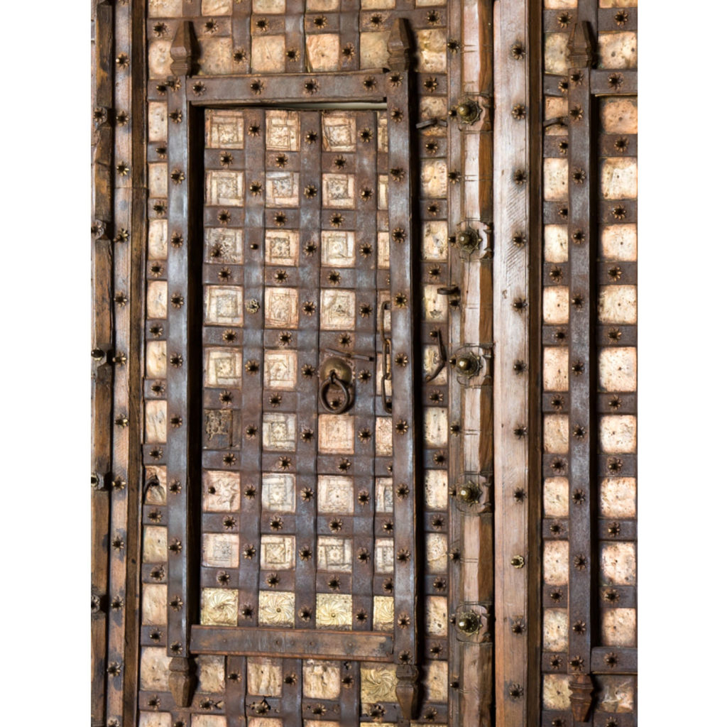 Antique Fort Gate: Antique Door with Metalwork Details