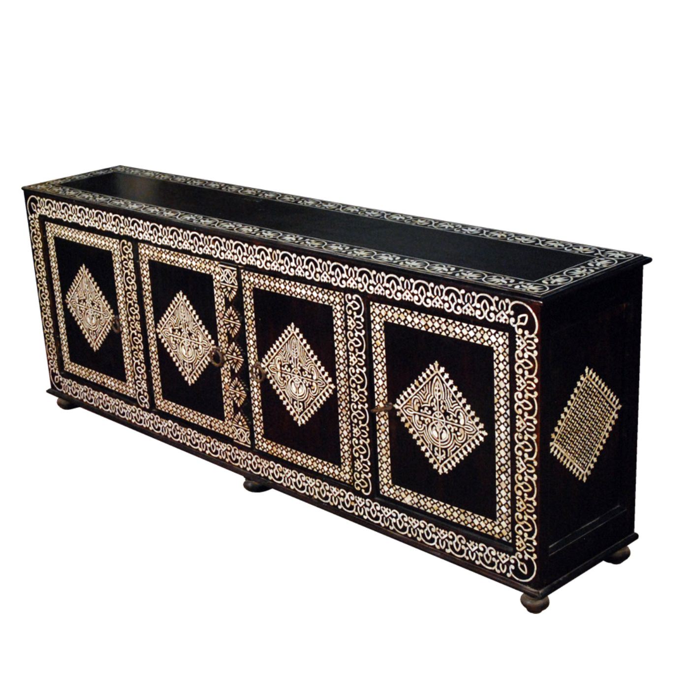 Qatari Style Sideboard: Mother of Pearl Inlay Sideboard Console