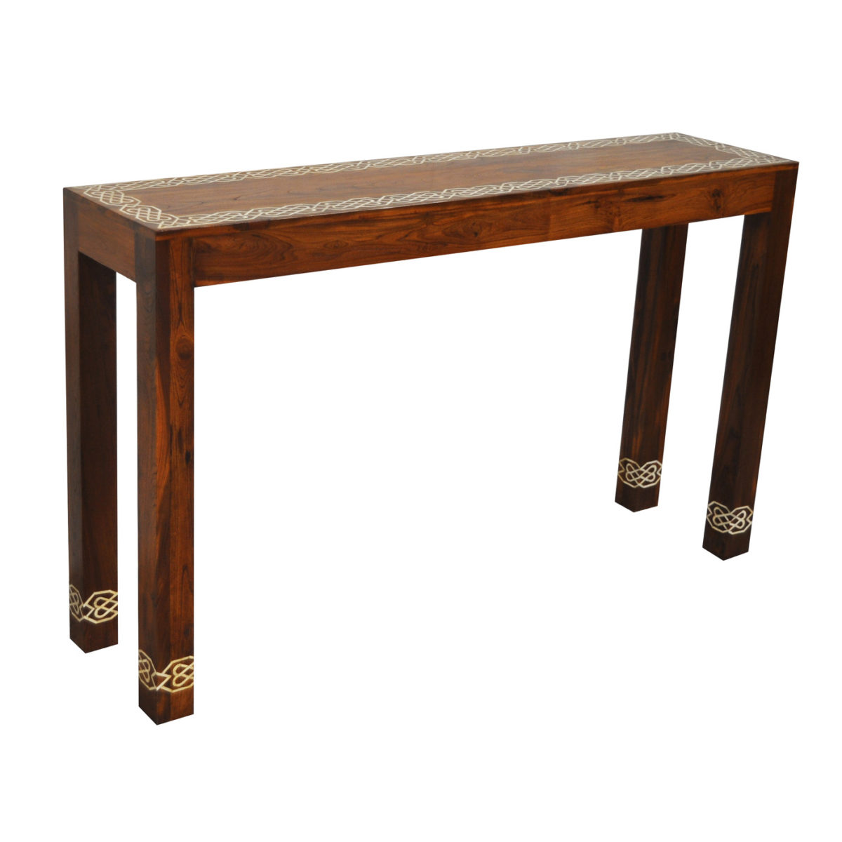 Acrylic Inlay Table: Mother of Pearl Table with Acrylic Legs