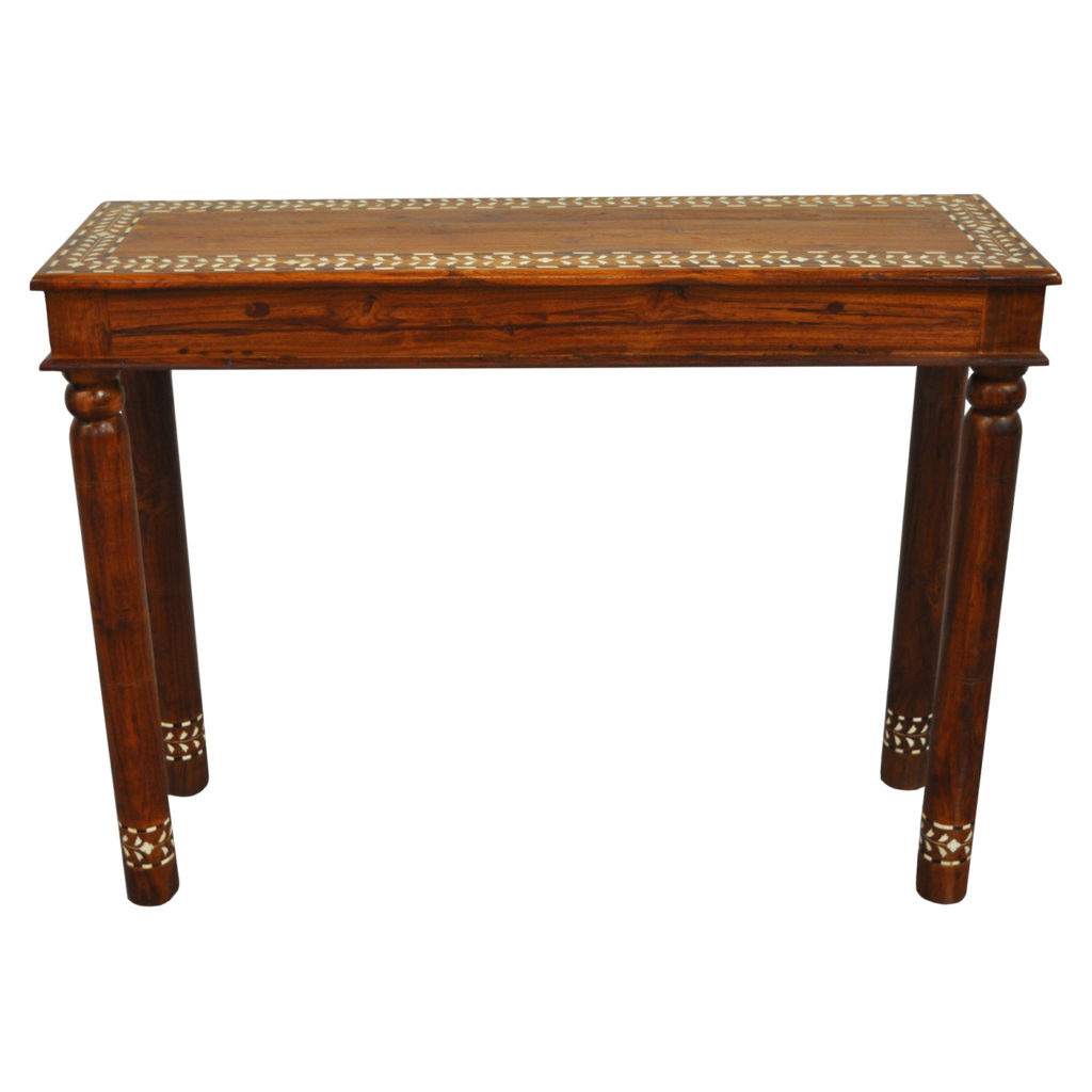 Inlay Console with Vines Small: Bone Inlay Console Table