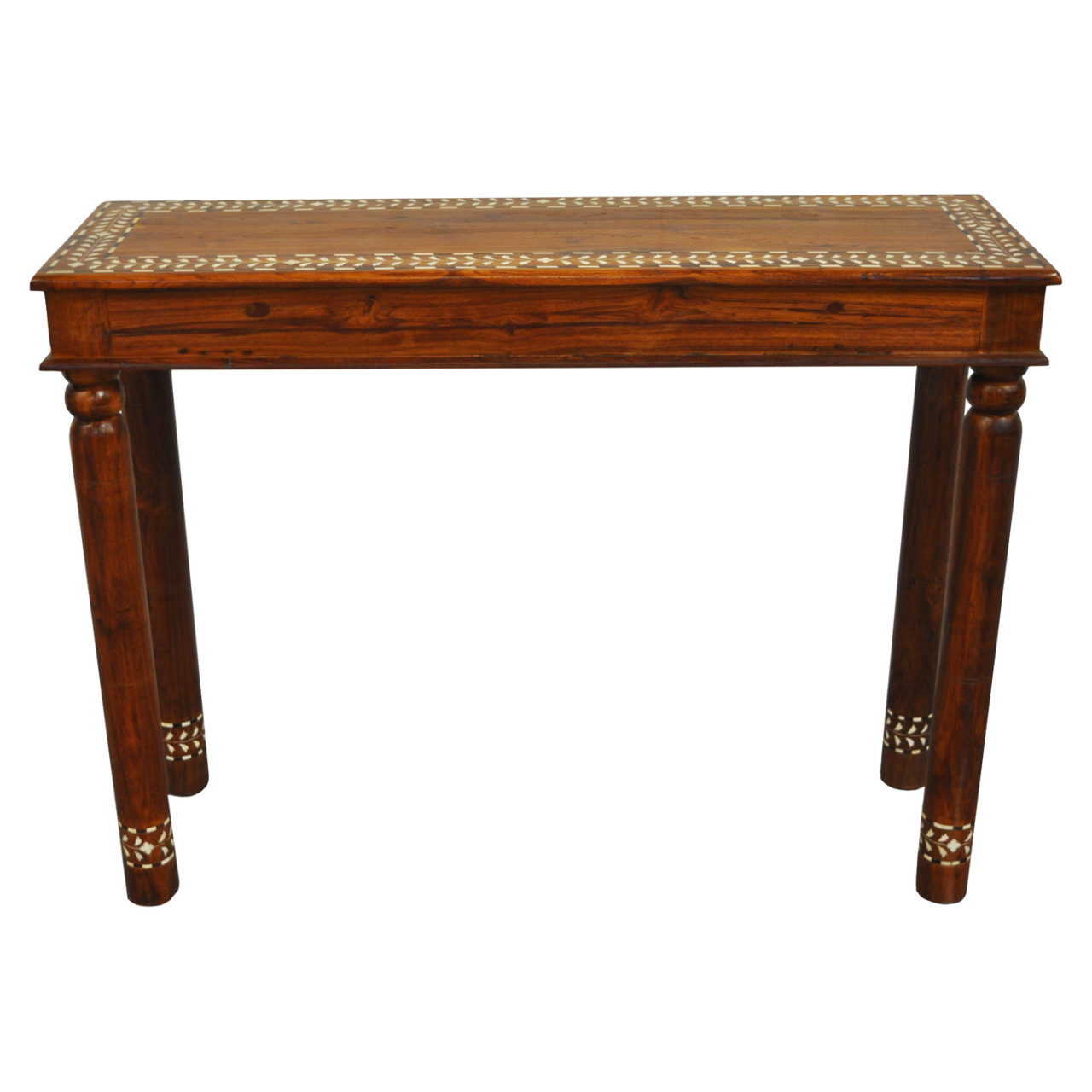 Acrylic Inlay Table: Mother of Pearl Table with Acrylic Legs