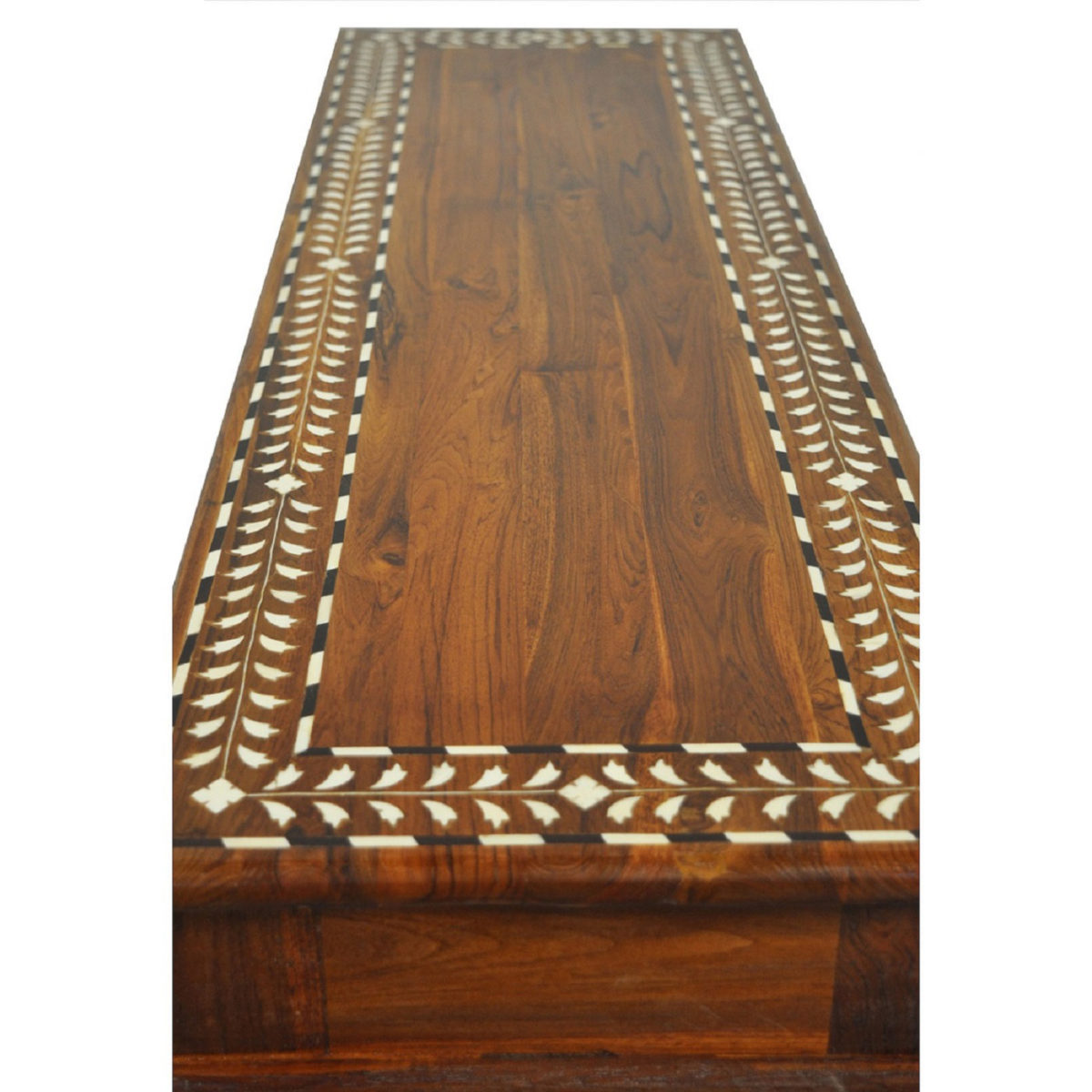 Inlay Console with Vines Small: Bone Inlay Console Table