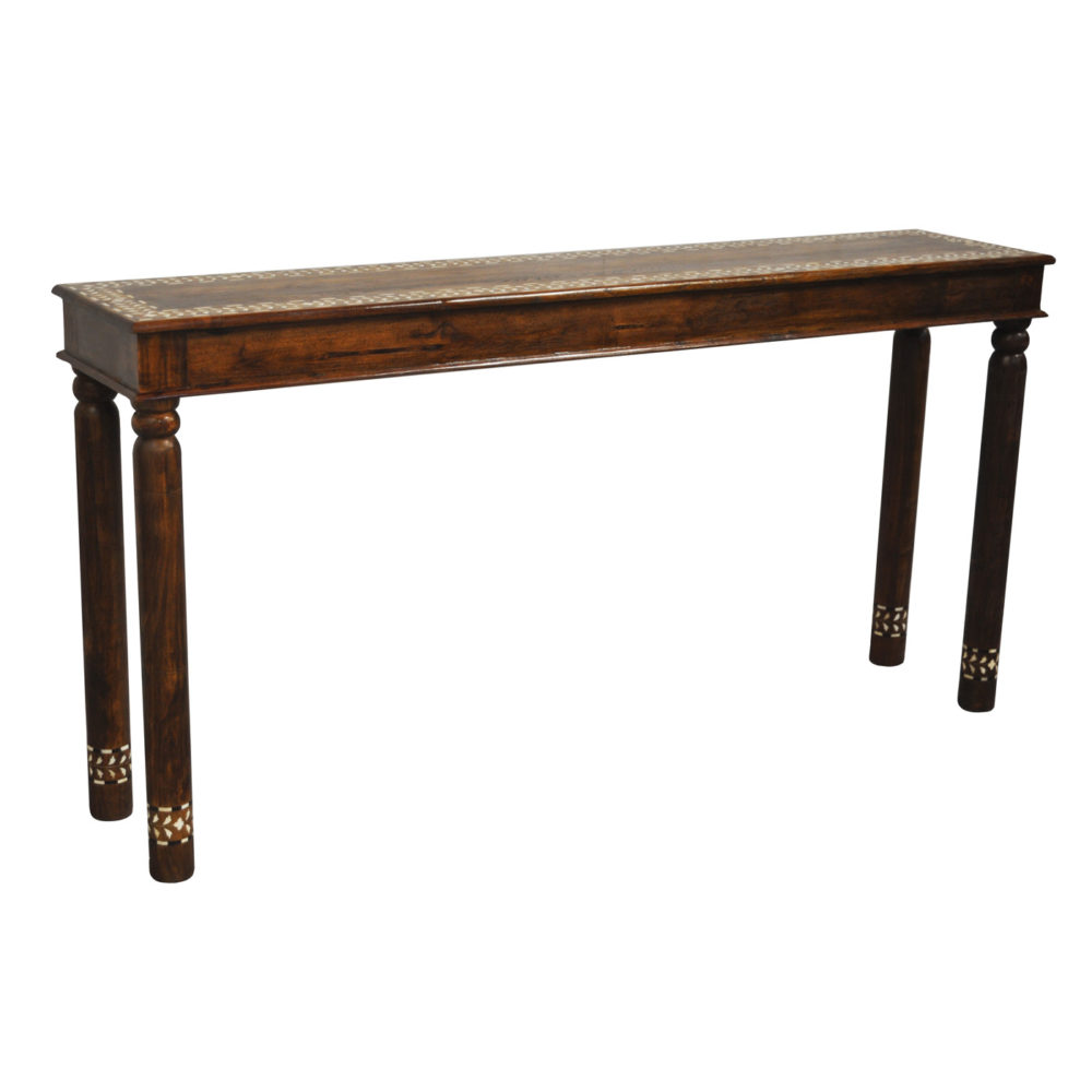 Inlay Console with Vines Large: Bone Inlay Console Table