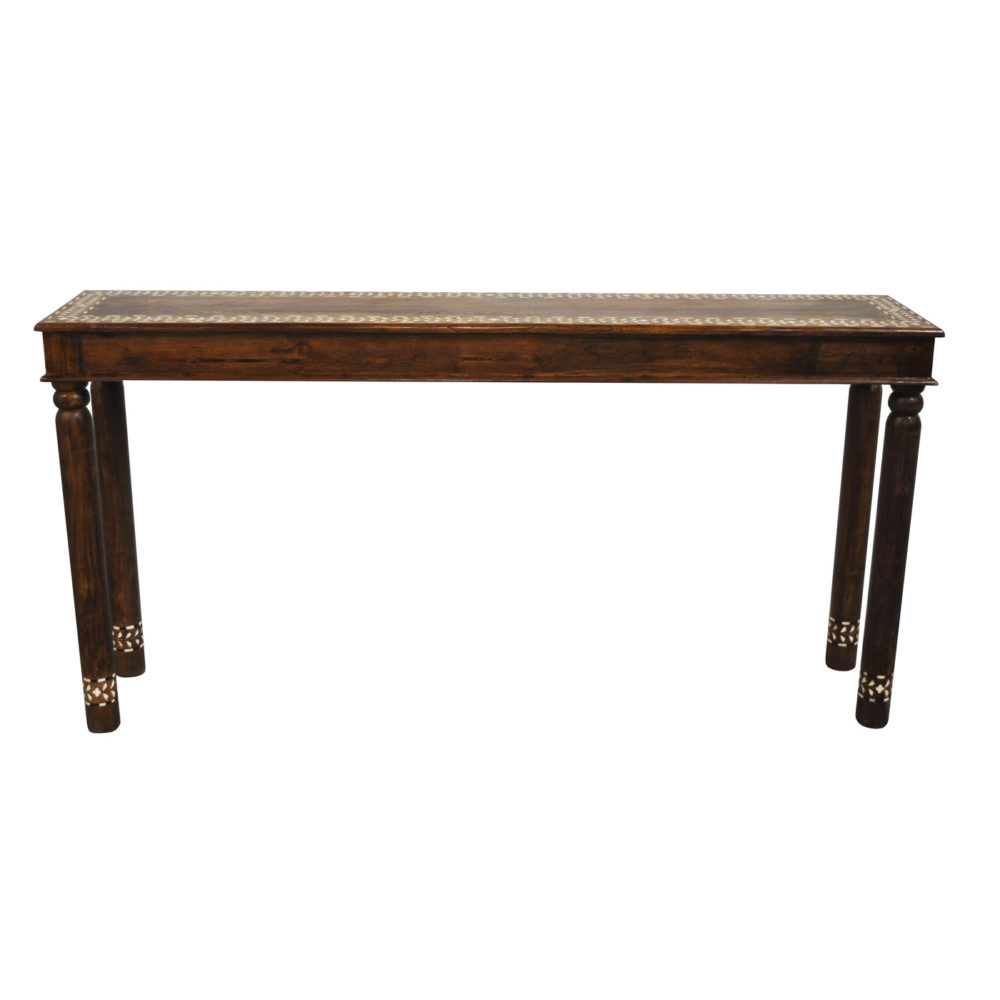 Inlay Console with Vines Large: Bone Inlay Console Table
