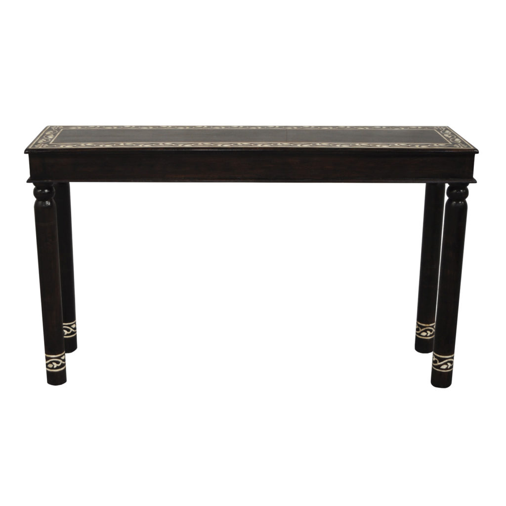 Inlay Console with Flowers Medium: Bone Inlay Console Table