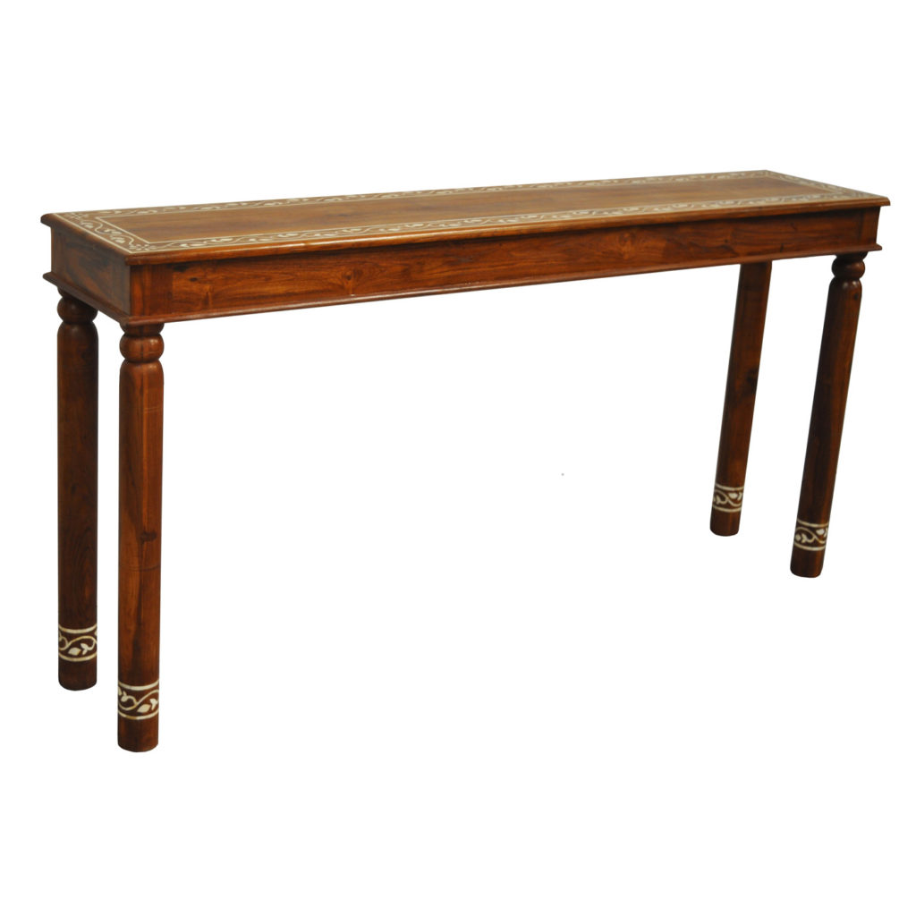 Inlay Console with Flowers Large: Bone Inlay Console Table