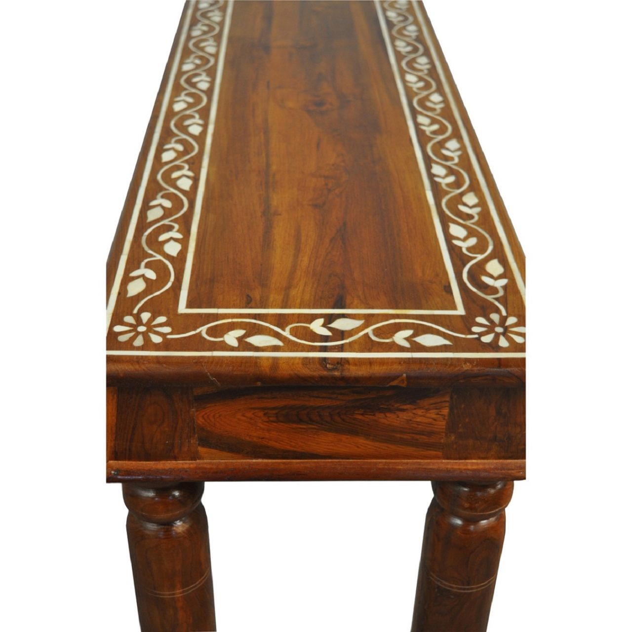 Inlay Console with Flowers Large: Bone Inlay Console Table