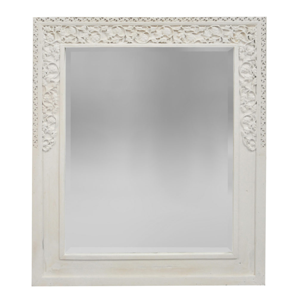 Bone Overlay Mirror | White Mirror | Ivory Mirror | Traditional Mirror