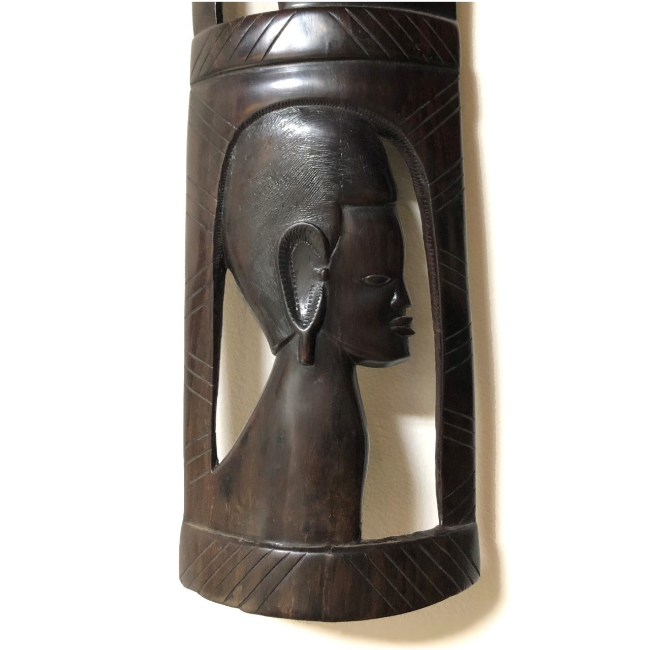 Side Profile Shield | Carved African Shield | African Art