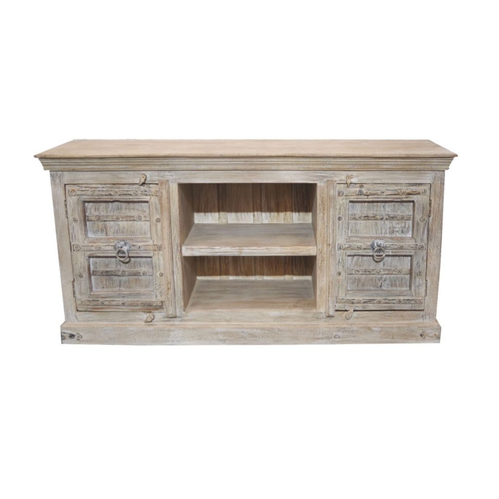 White Distressed Sideboard | Whitewashed Sideboard | White Cabinet