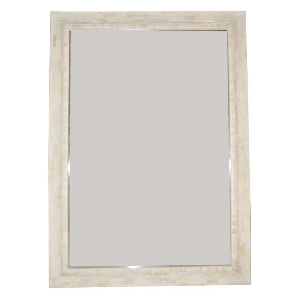 Bone Overlay Mirror | White Mirror | Ivory Mirror | Traditional Mirror