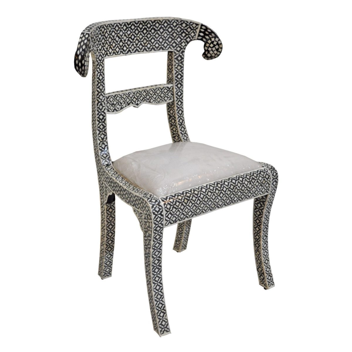 Seating: Dining Chairs, Accent Chairs, Desk Chairs, Bone Inlay, Pearl Inlay