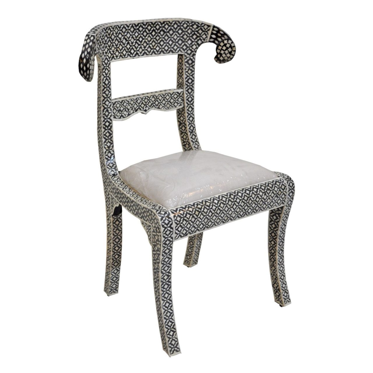 Seating: Dining Chairs, Accent Chairs, Desk Chairs, Bone Inlay, Pearl Inlay