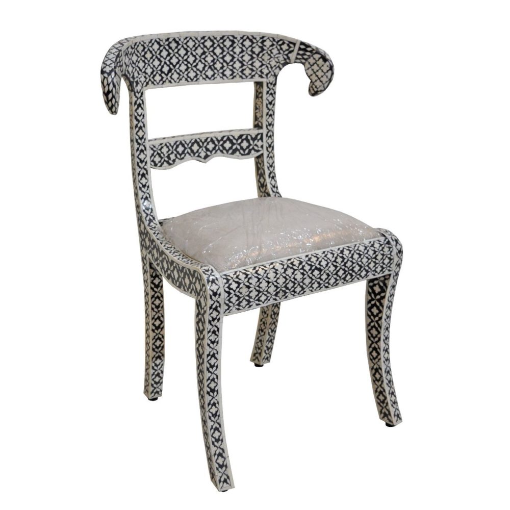 Seating: Dining Chairs, Accent Chairs, Desk Chairs, Bone Inlay, Pearl Inlay