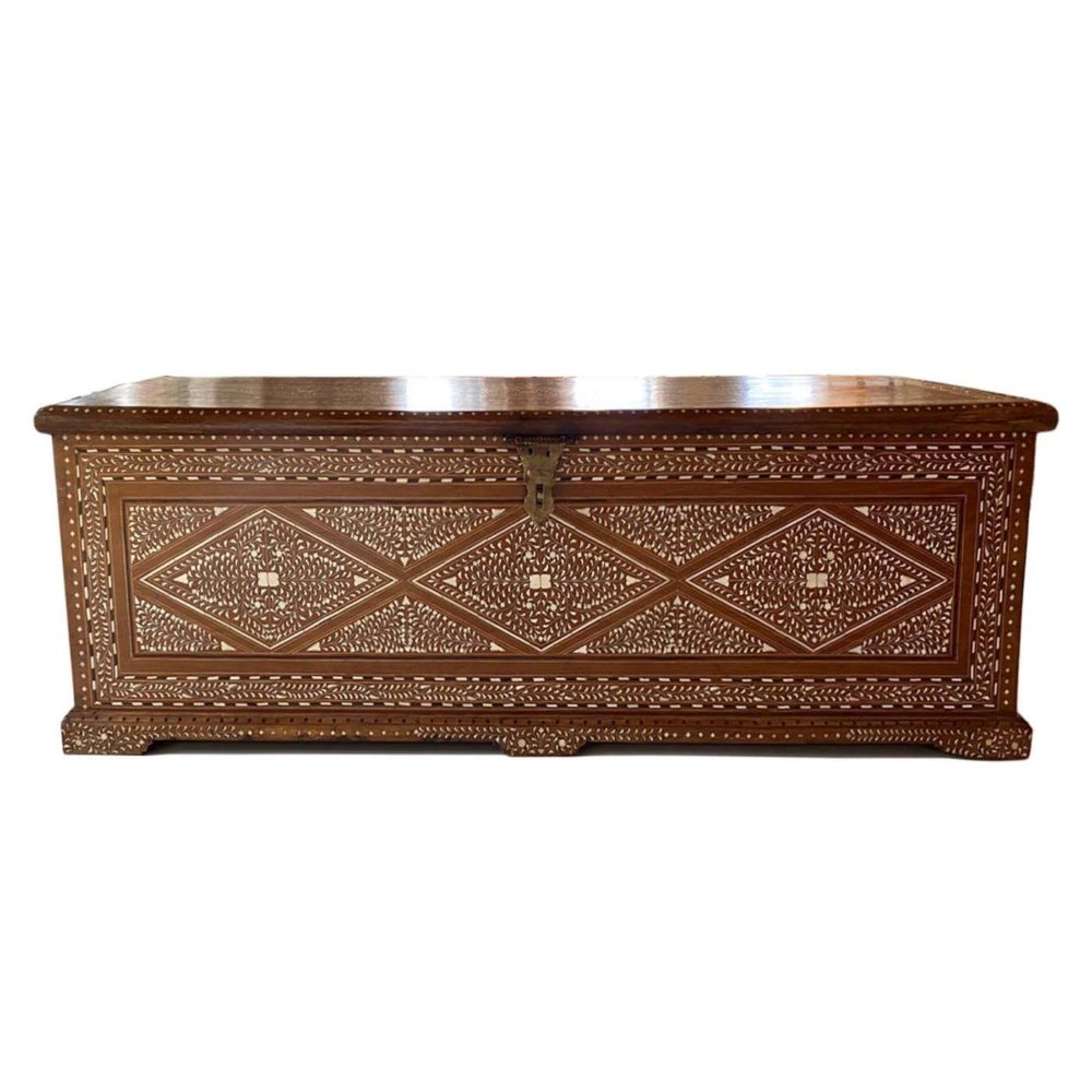 Diamond Inlay Trunk | Inlay Trunk | End of Bed Bench | Inlay Coffee Table