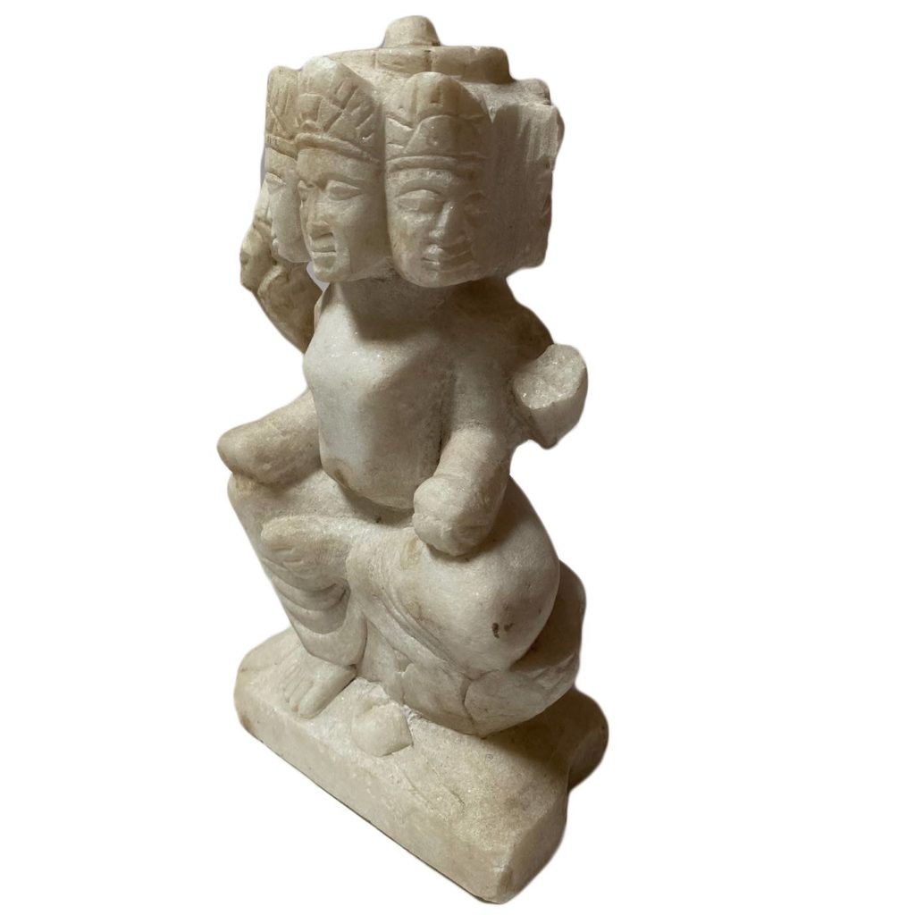 Marble Deity Trinity | Marble Indian Gods | Marble Sculpture Fragment