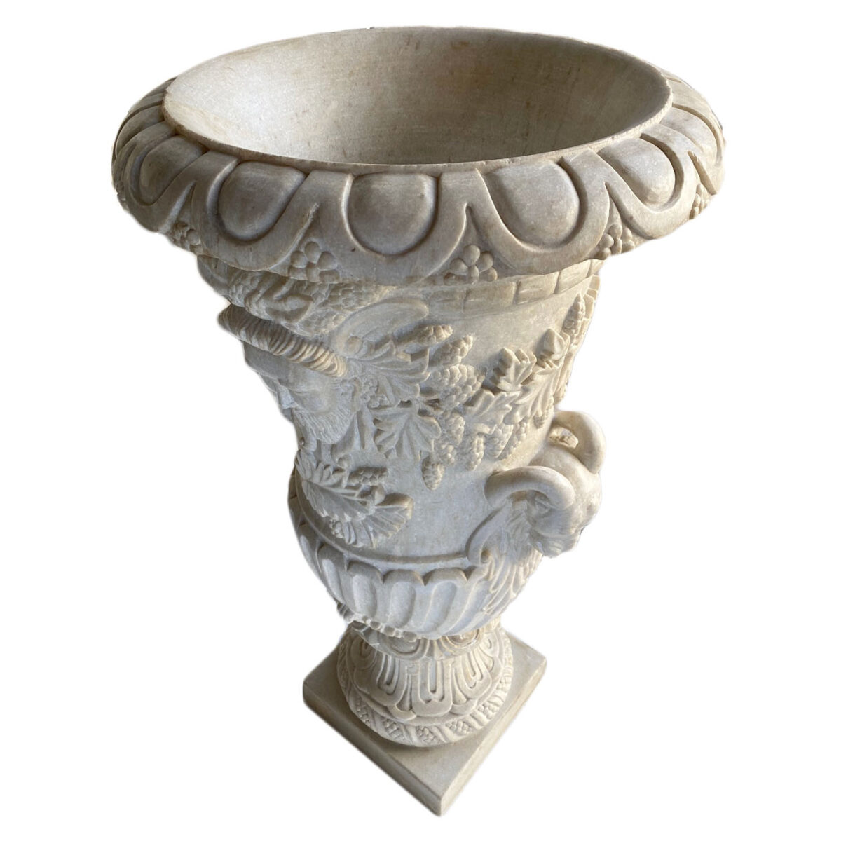 Rams Head Planter | Marble Garden Planters | Carved Planters