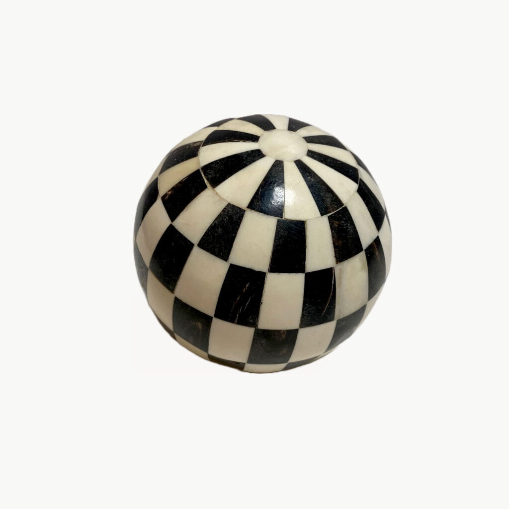 Bone Orb | Decorative Accessory | Black and White Decor