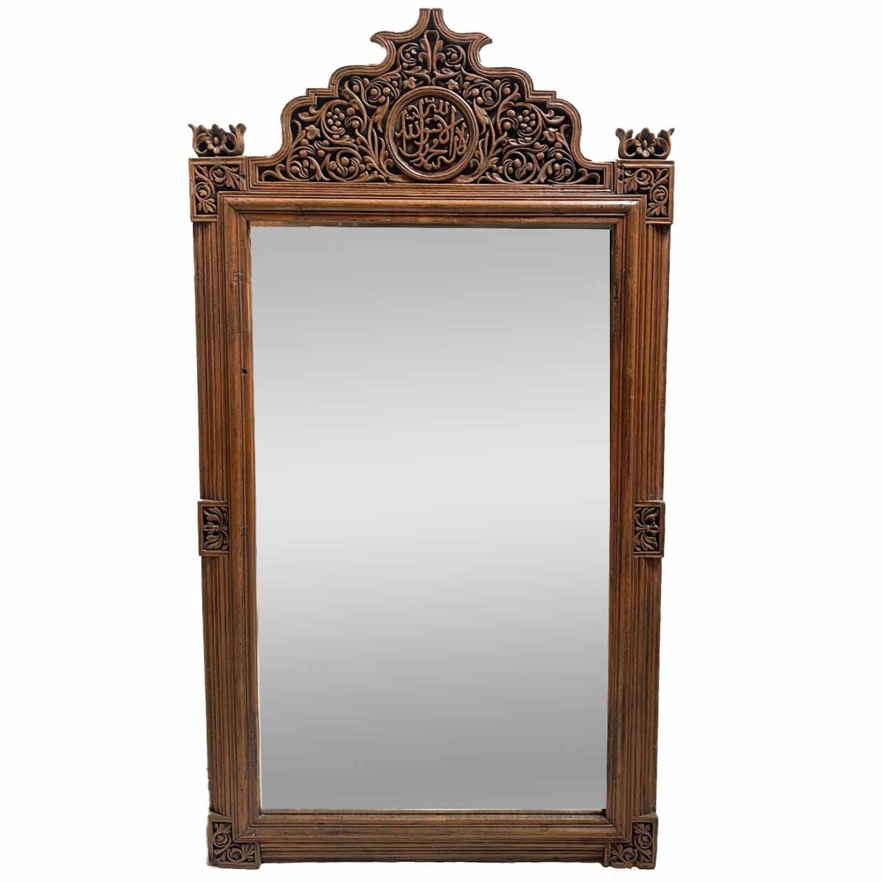 Antique Arabic Mirror | Carved Mirror | Mantel Mirror | Dining Room Mirror