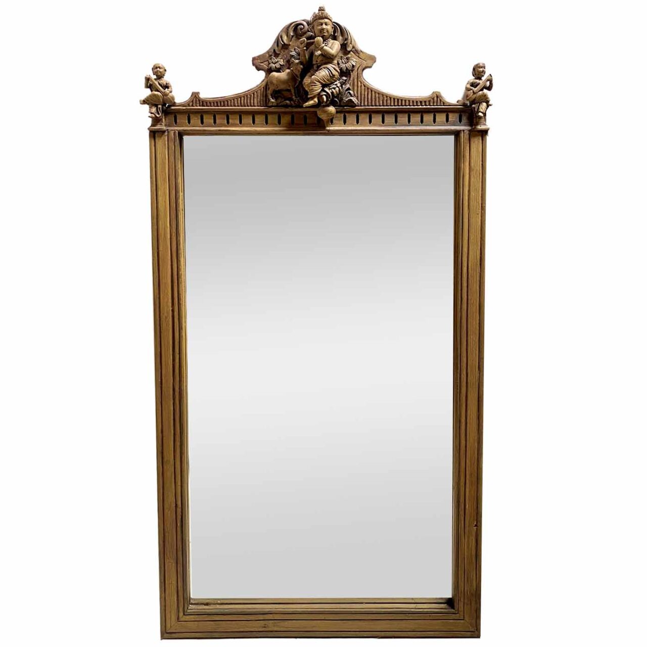 Antique Krishna Mirror | Indian Mirror | Prayer Room Mirror