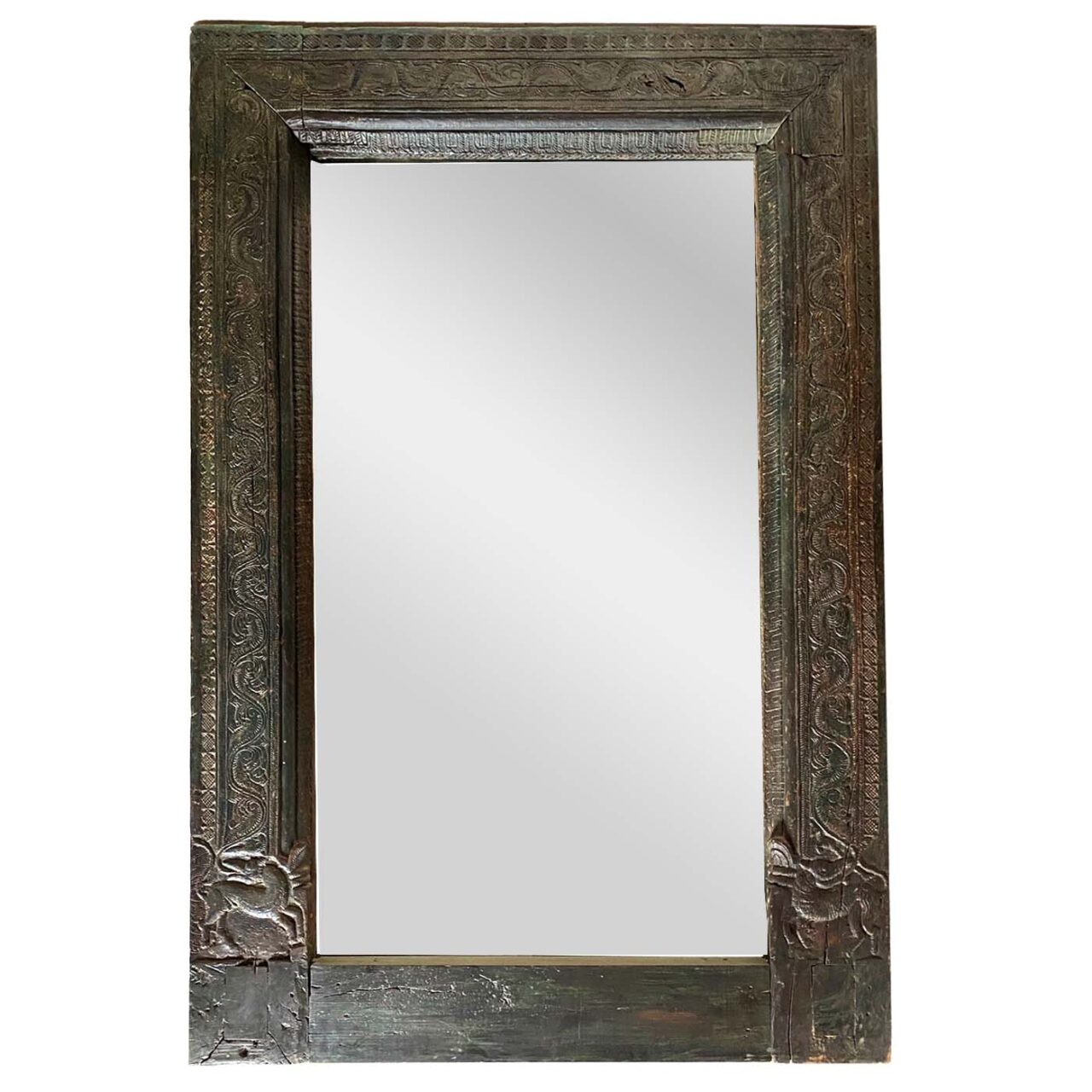 Door Frame Mirror | Antique Mirror | Carved Mirror | Large Mirror
