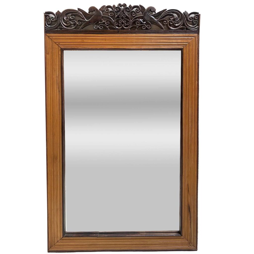 Satinwood Mirror | Color-block Mirror | Mantel Mirror | Antique Mirror