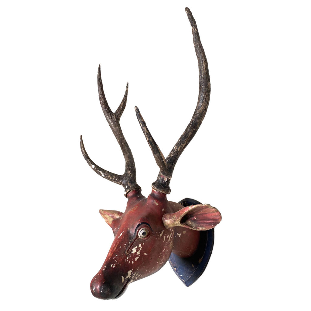 Vintage Deer Head | Carved Deer Head | Wooden Deer Head