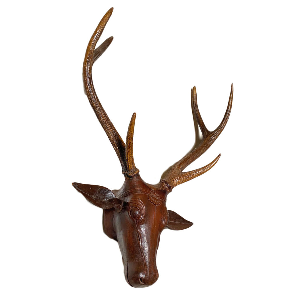 Carved Vintage Deer Head | Vintage Deer Head | Wooden Deer Head
