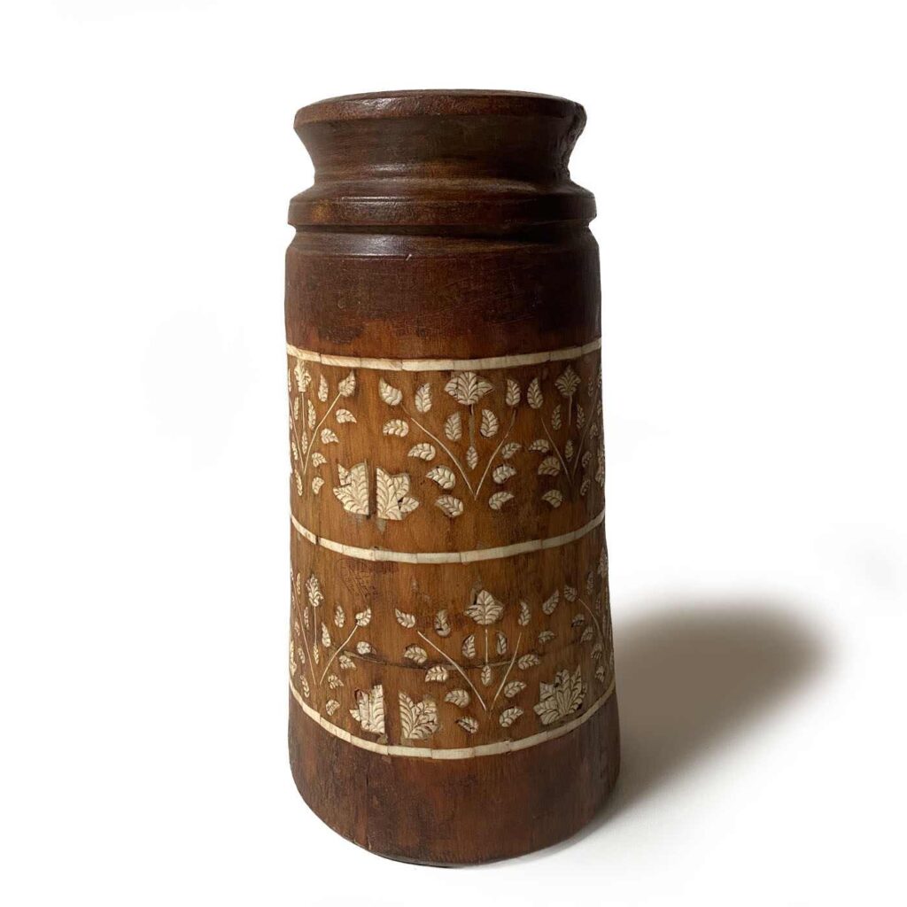 Bone Inlay Pot 112E | Inlay Pot | Inlay Vase | Rustic Vase