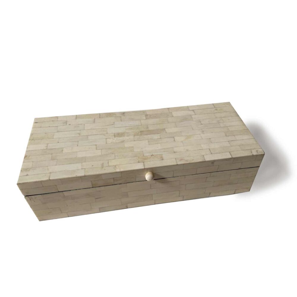 Rectangular Bone Box, Large | Decorative Bone Box