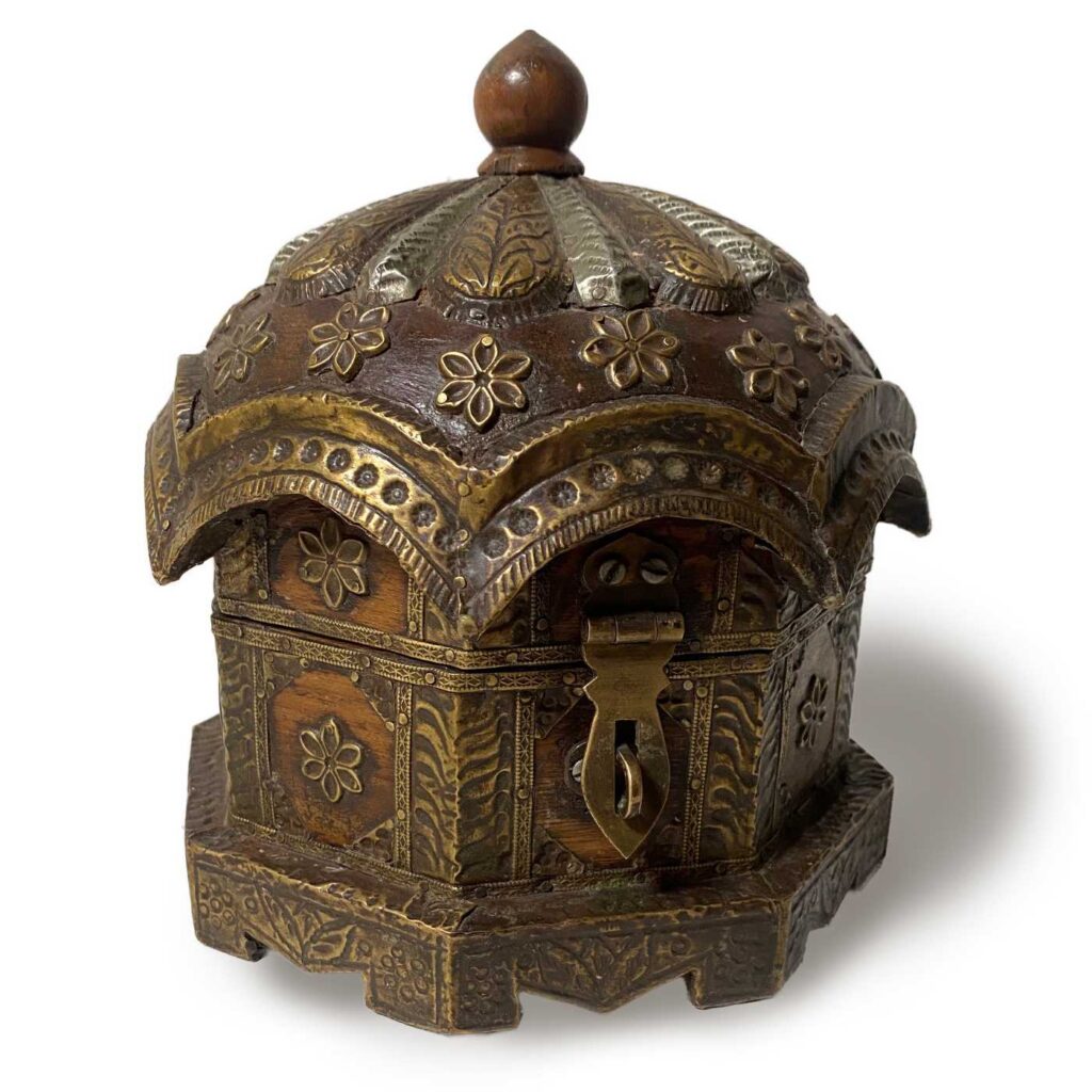 Offering Box 177A | Dowry Box | Carved Wooden Box