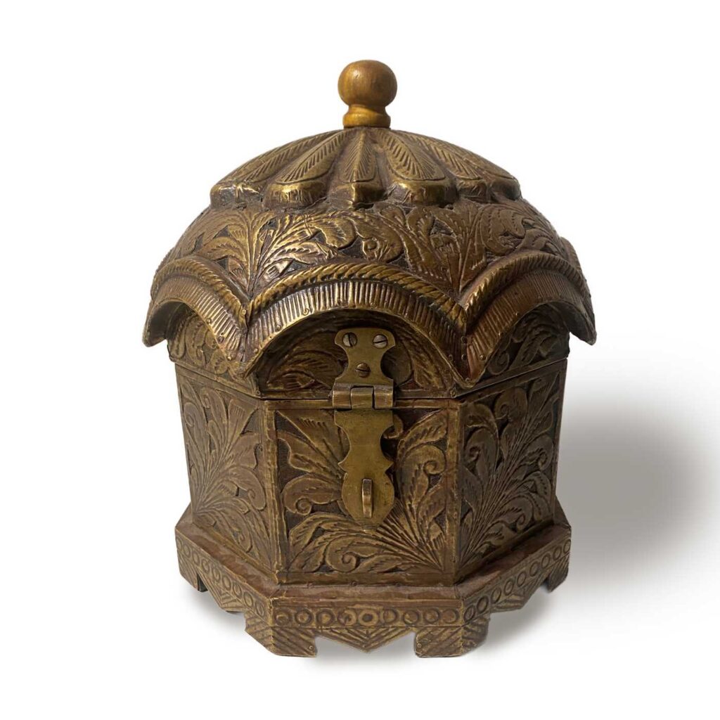 Offering Box 177H | Wooden Decorative Box | Metal Box