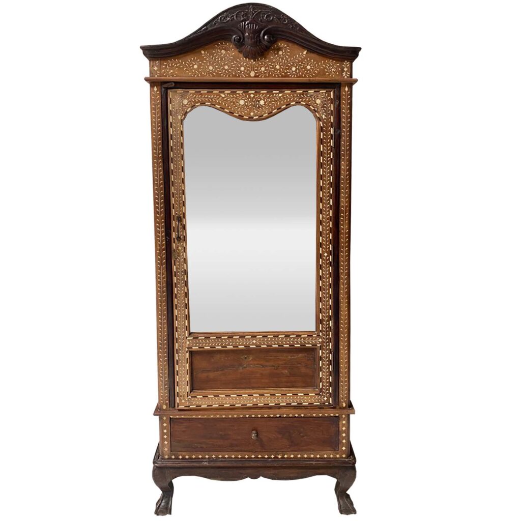 Inlay Armoire | Inlay Cupboard | Vintage Inlay Wardrobe