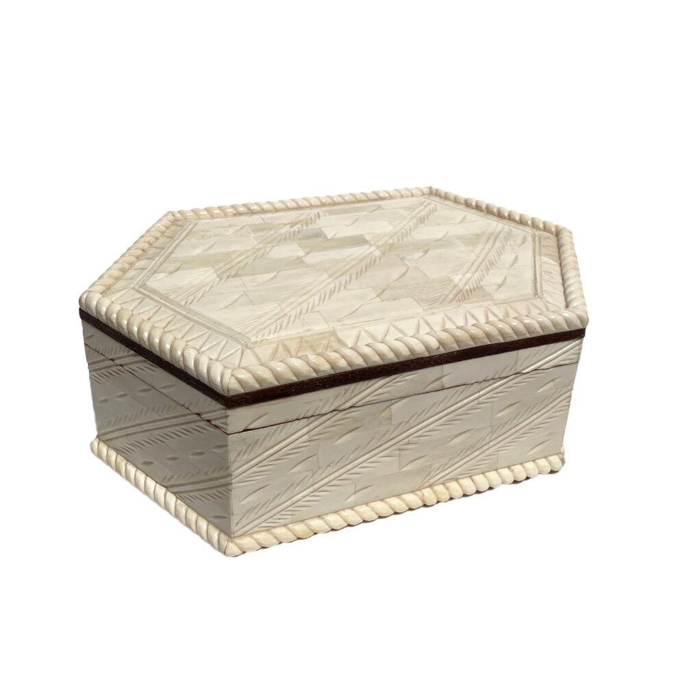 Carved Decorative Box | Unique Housewarming Gift | Bone Box
